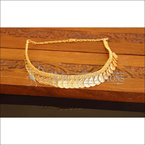 Designer Gold Plated Lakshmi Coin Necklace M2400 – Urshi Collections