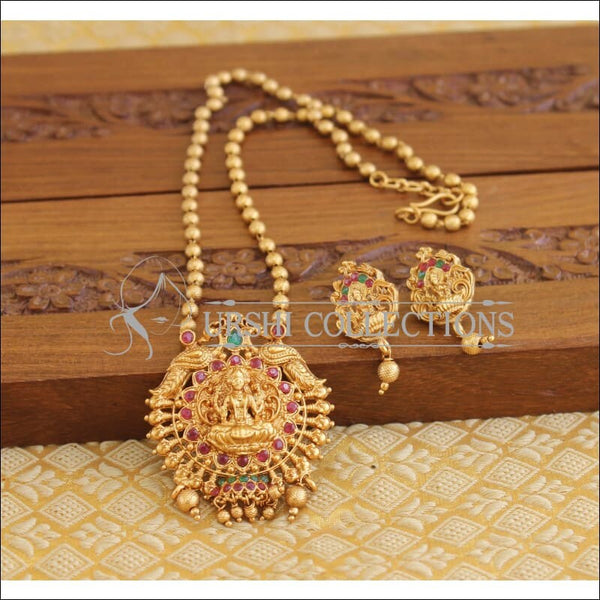 Matte Finish Lakshmi Necklace set M1332 – Urshi Collections